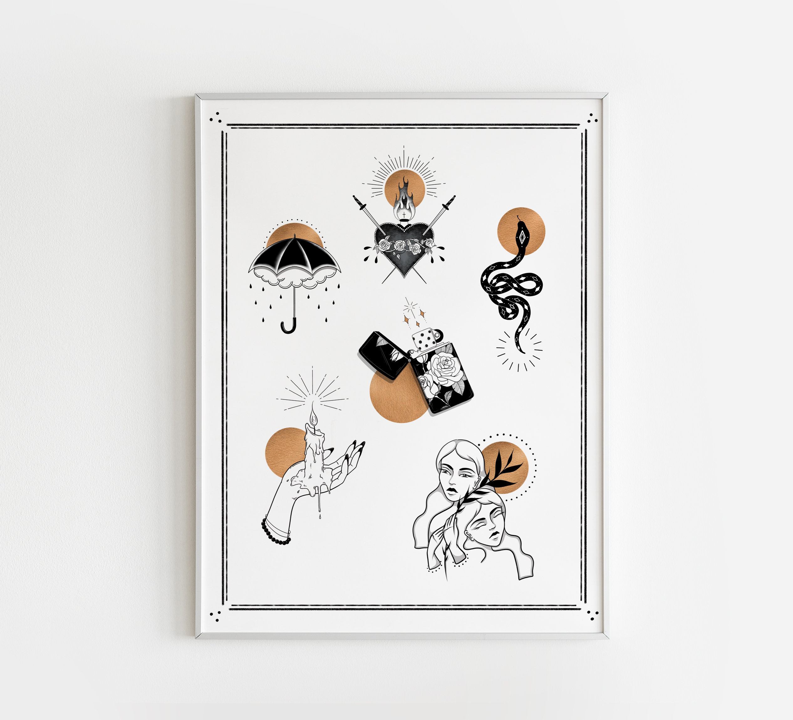 Tattoo Flash Wall Art