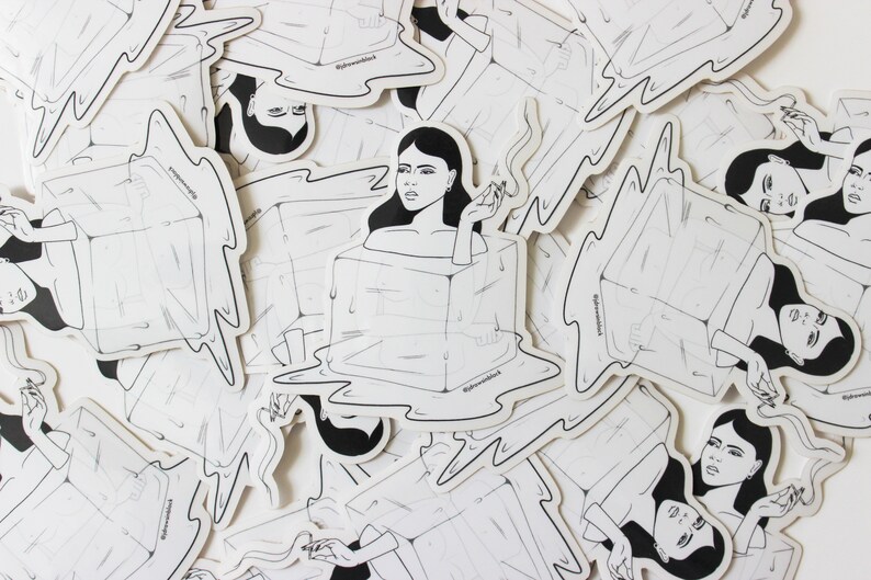 Freeze Sticker Die Cut Transparent Laptop and Water - Etsy Canada