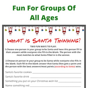Fun Christmas Game for Group of Adults Christmas Games for - Etsy