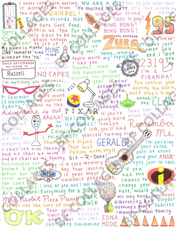 Collage Disney Pixar - Etsy