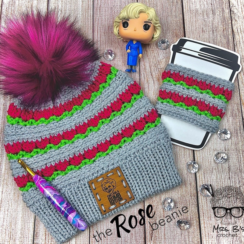 Rose Beanie - Etsy