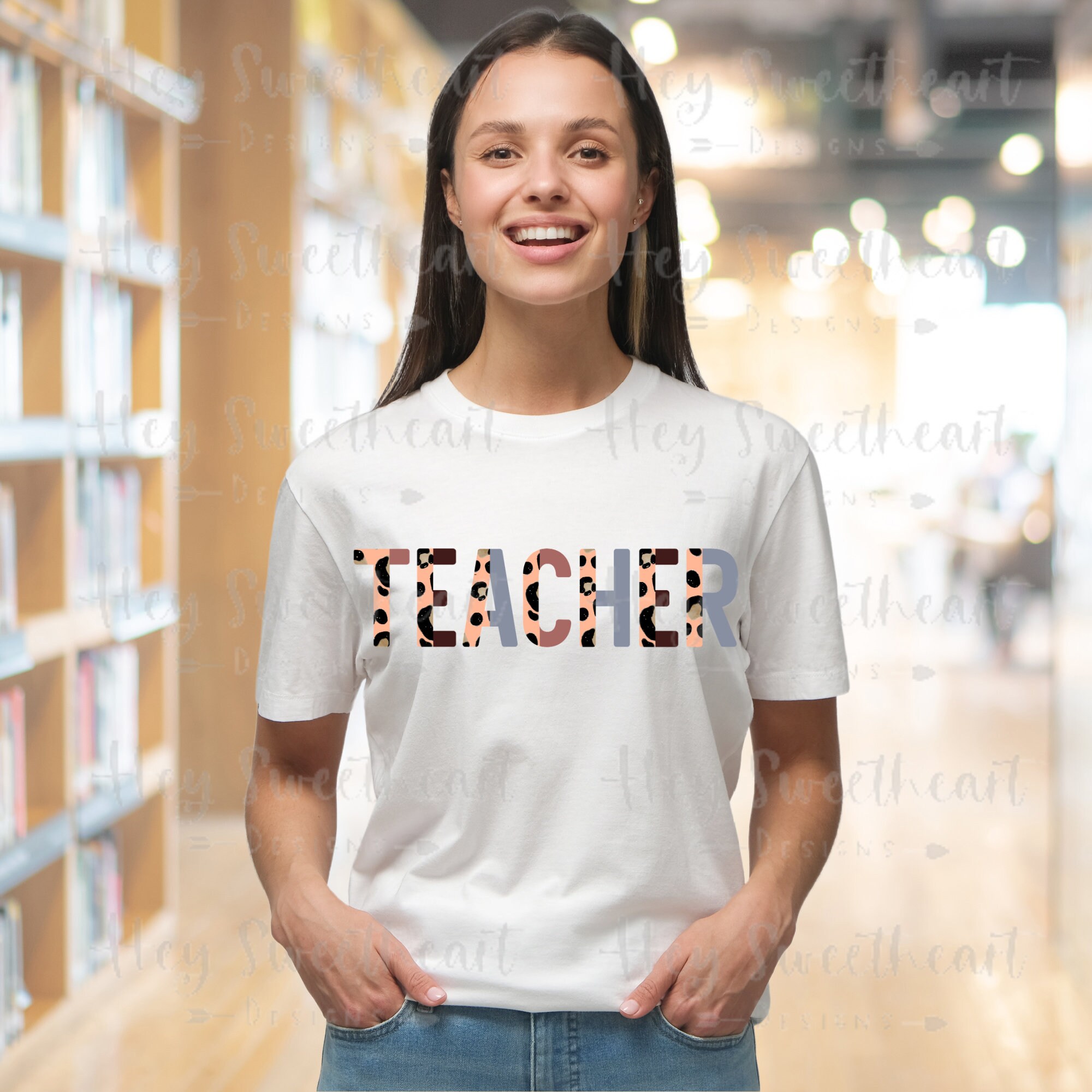 Teacher Cheetah Print Clip Art Digital Download PNG - Etsy