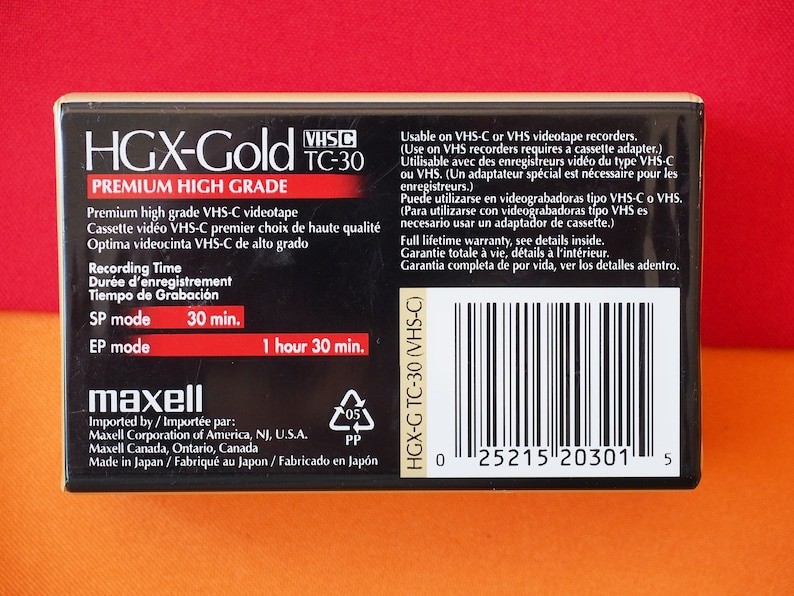 3 New Maxell VHS-C Tapes Compact Vhs Cassettes - Etsy