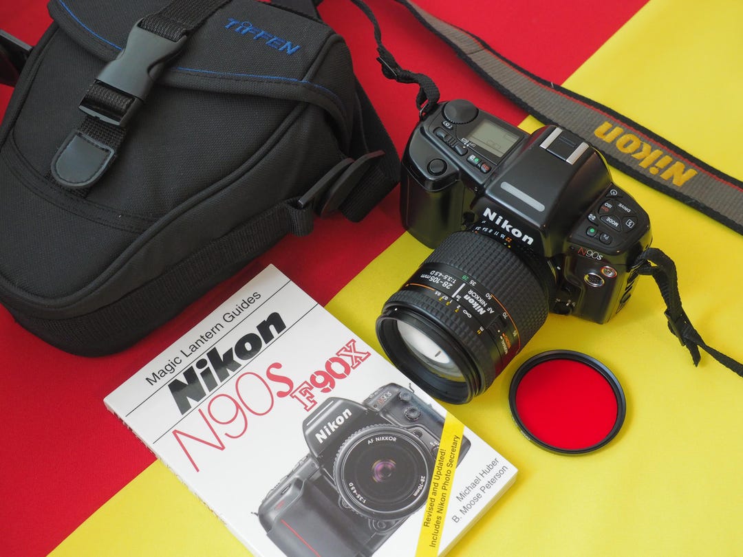 Nikon N90s 35mm Film Student SLR Camera 28-105mm Lens Case WORKING - Etsy