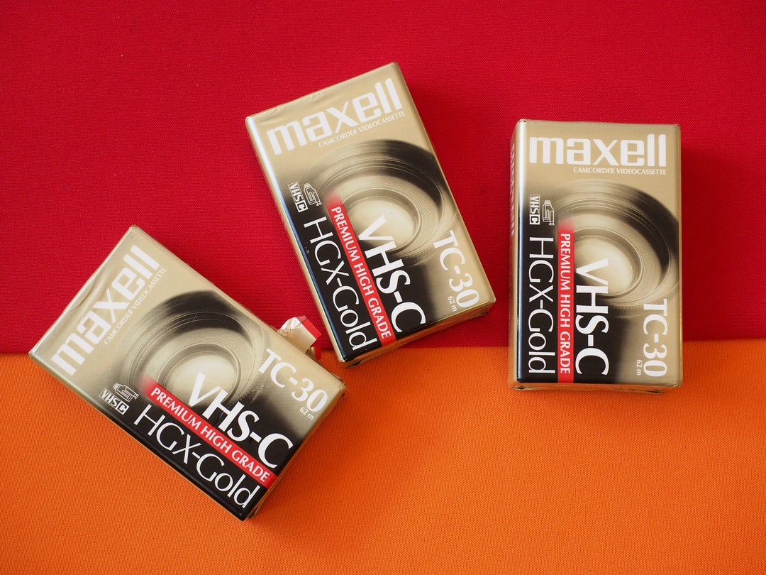 3 New Maxell VHS-C Tapes Compact Vhs Cassettes - Etsy