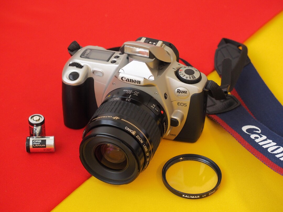 Canon EOS Rebel 2000 SLR 35mm Film Student Camera + 35-80mm Lens ...