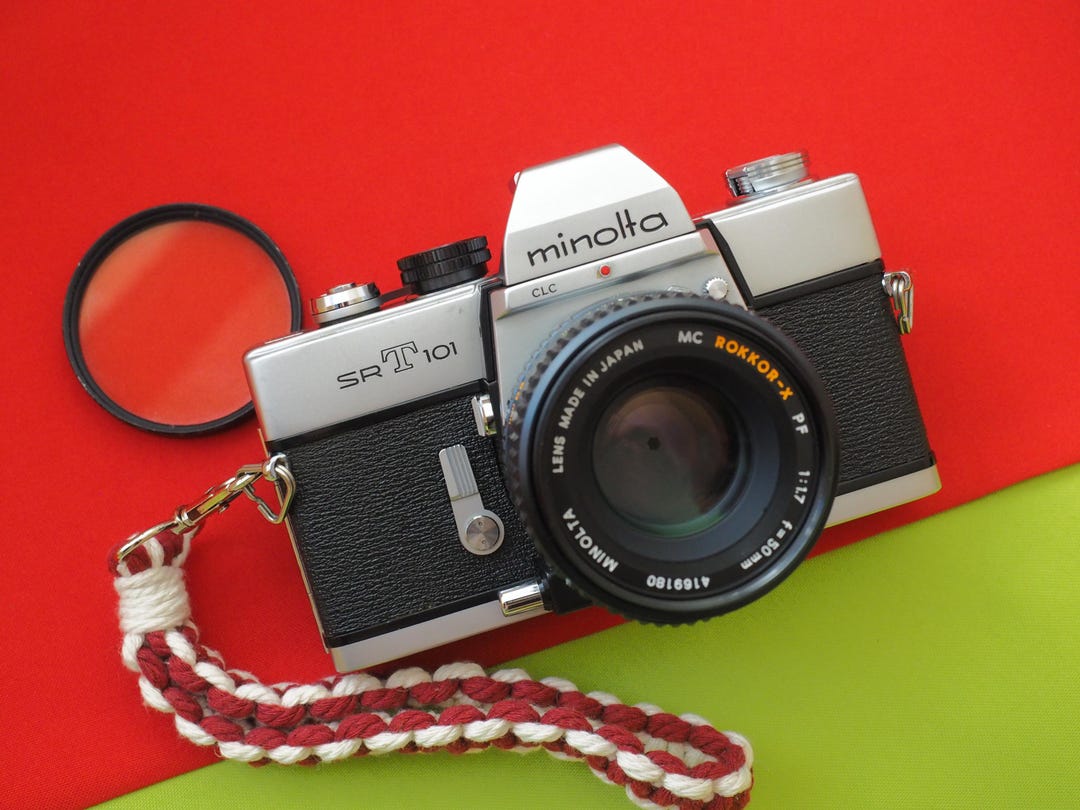 Minolta SRT 101 SRT101 35mm Film SLR Student Camera 50mm Lens WORKING ...