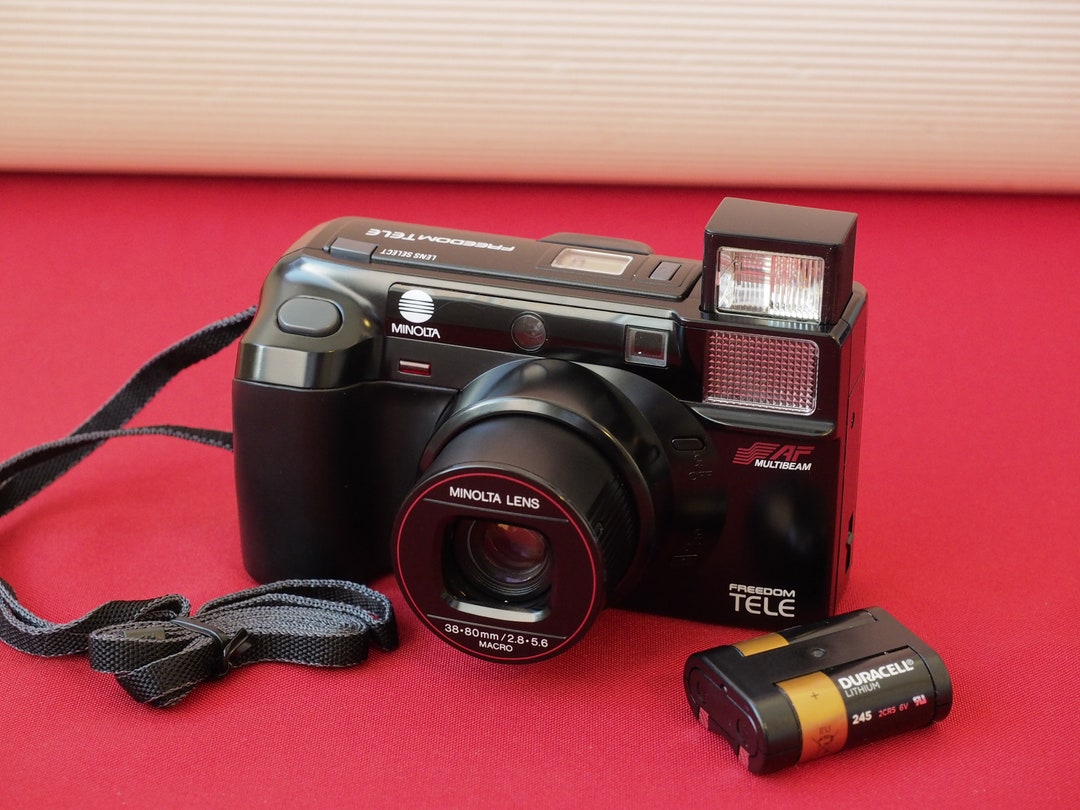 Minolta Freedom Tele 35mm Film Point and Shoot Compact Camera Battery ...