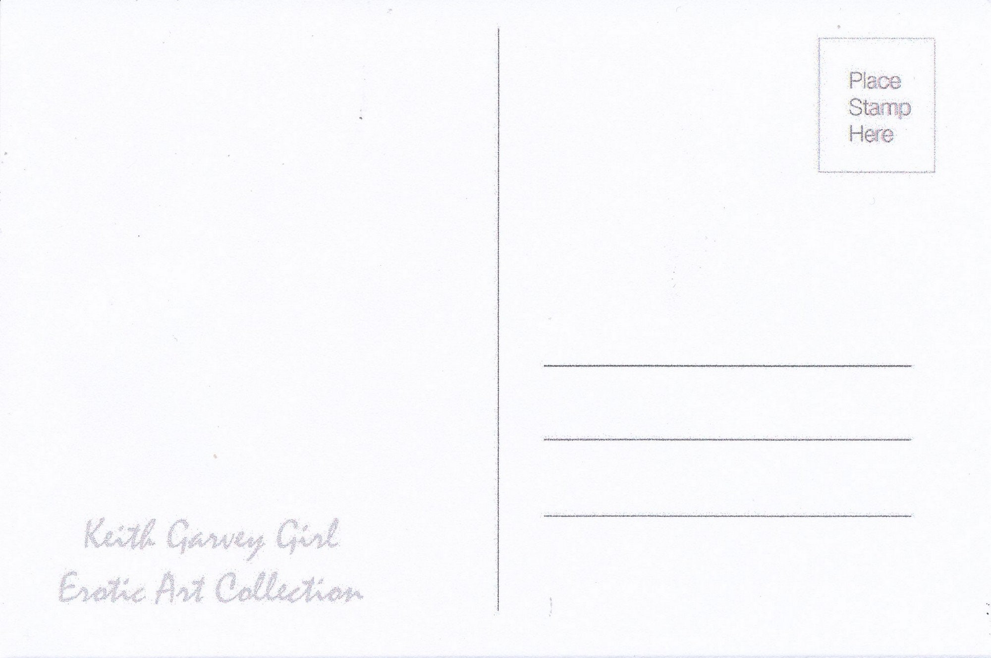 Postcard Nu Pin up Erotic Erotic Sexy Illustrator Keith Garvey Postcard ...