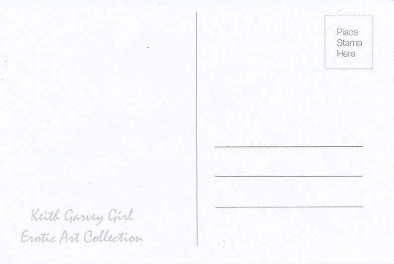 Postcard Nu Pin up Erotic Erotic Sexy Illustrator Keith Garvey Postcard ...