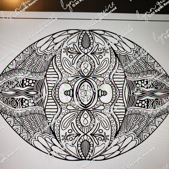 Third Eye Doodle Downloadable Adult Coloring Page Teens Fun | Etsy