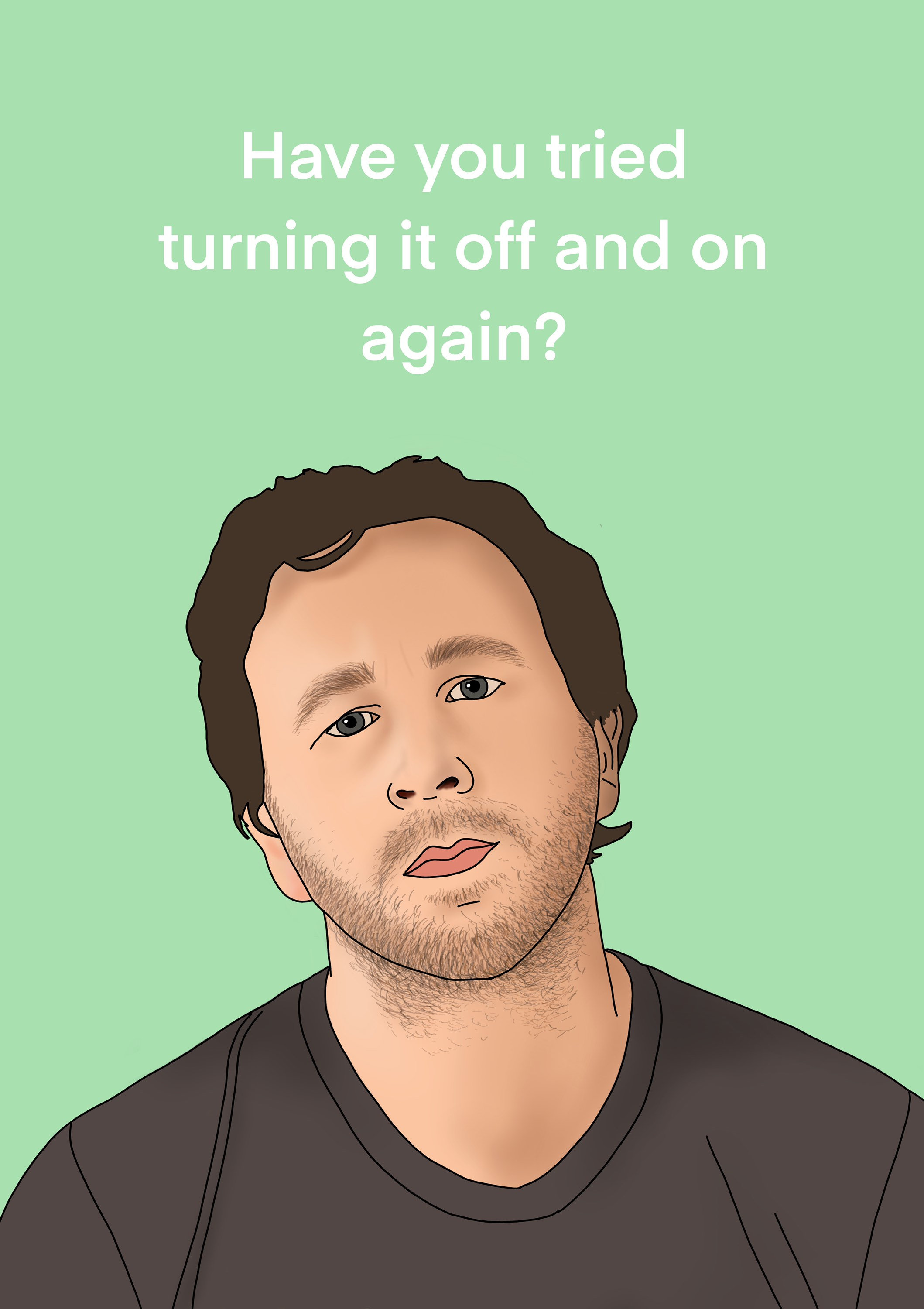 Roy, IT Crowd Greetings Card - Etsy