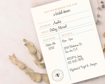 Library Card Slip - Etsy