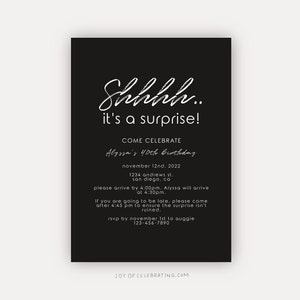 Timeless Secret Surprise Party Invitation for Adult Kids or - Etsy