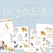 Party at the Zoo Editable Party Pack Templates for Invitation, Gift Tag ...
