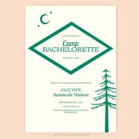 Camp Party Camping Mountain Nature Themed Birthday Party Invitation ...