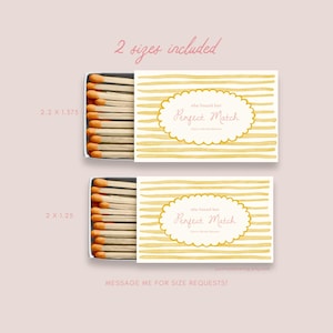 Clara | 2 Sizes Perfect Match Matchbox Template for Bridal Shower ...