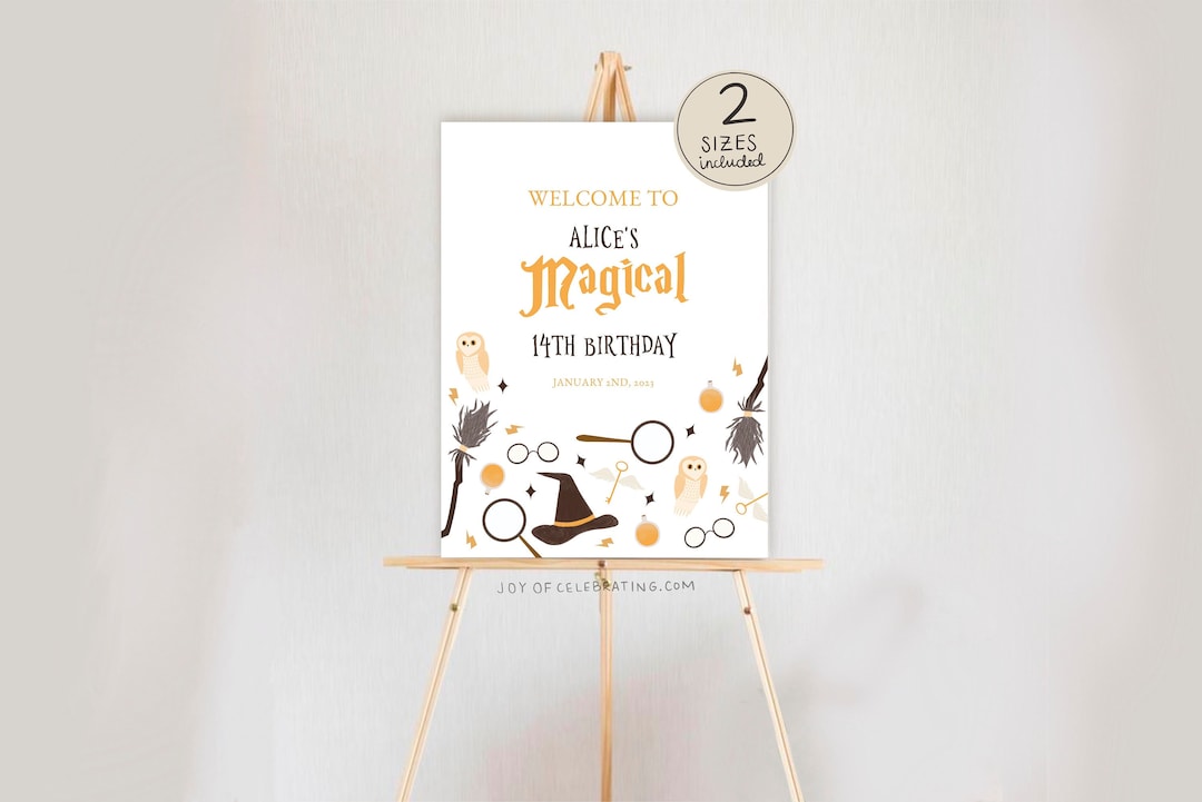 Wizard World | Themed Birthday Welcome Sign for Magical Wizard Fantasy ...