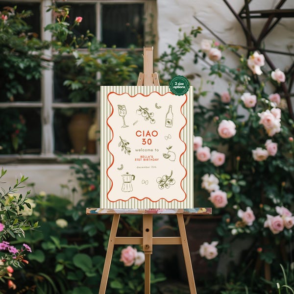 Ciao Party Sign - Etsy UK