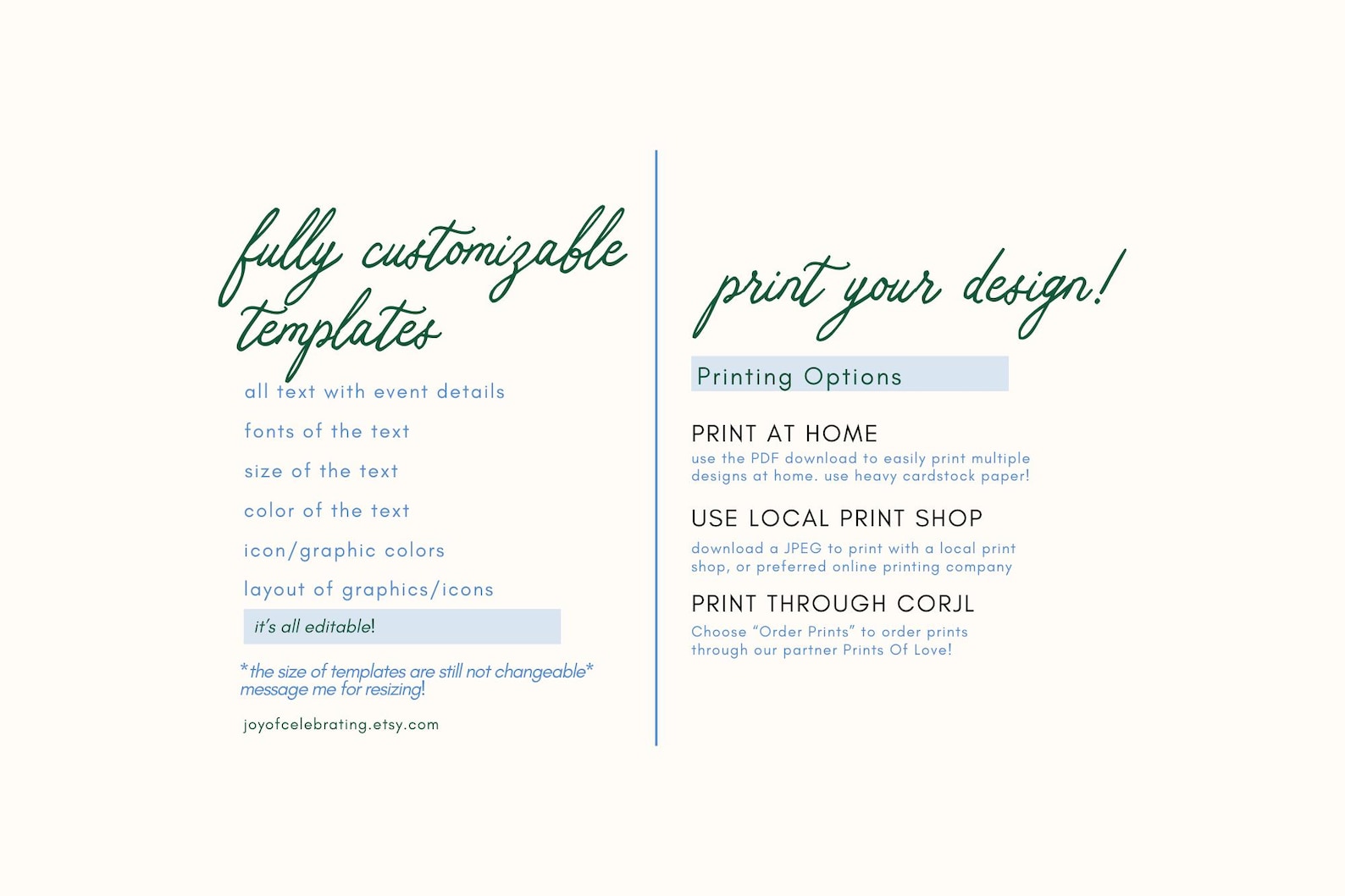 Bella | Holy Cannoli Welcome Sign Template, Fully Customizable Hand ...