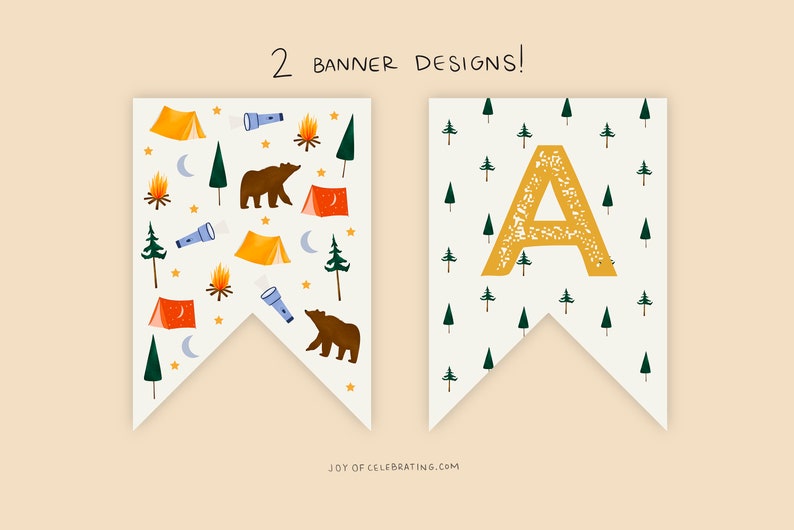 Camp Party Template Bundle for One Happy Camper 1st - Etsy