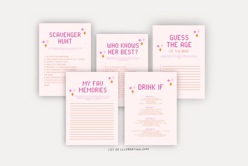 Y2K Sidekick Editable Party Game Pack of 5 Digital Game Templates, 90s ...