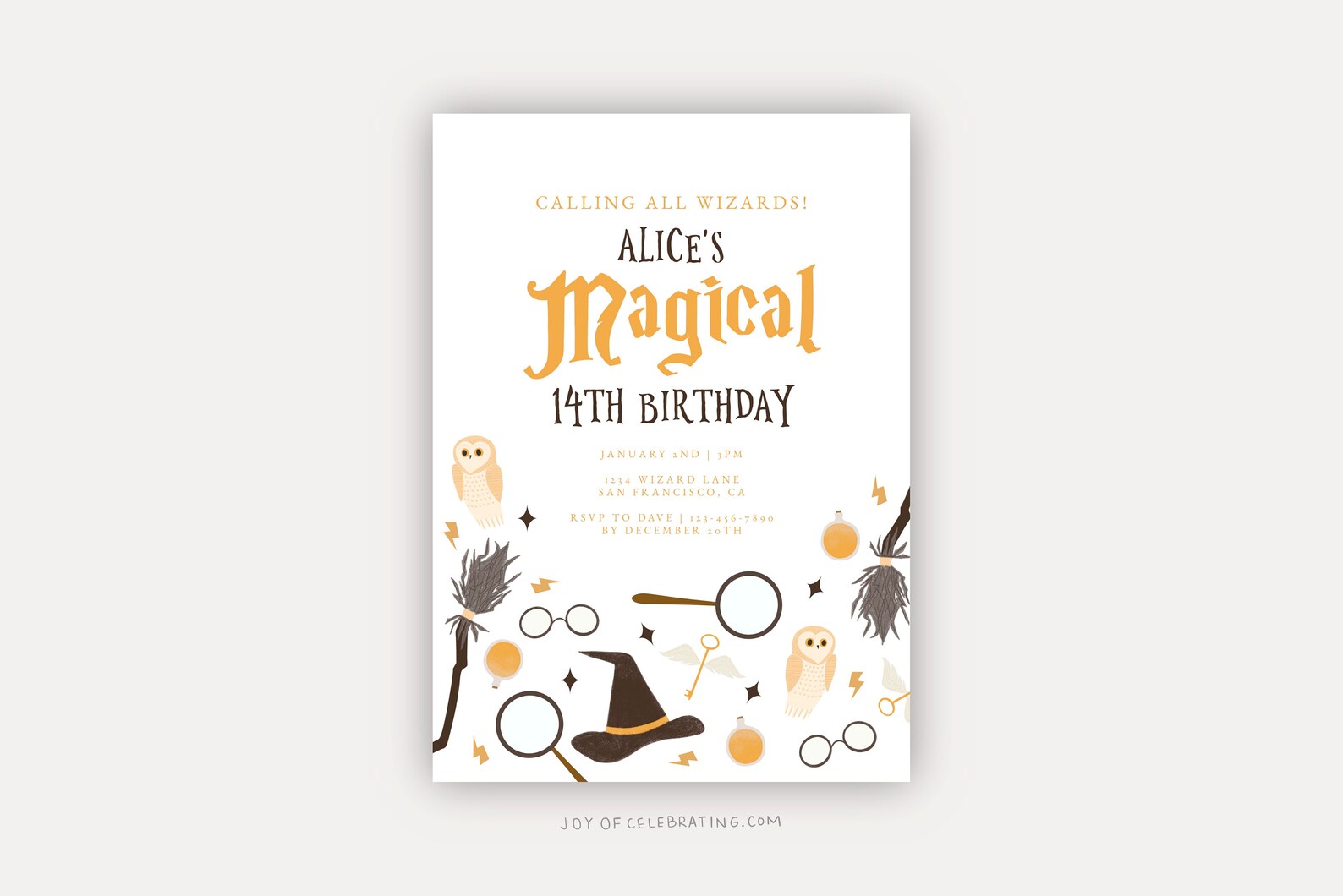 Wizard World | Magical Wizardry World Inspired Invitation for Kids ...