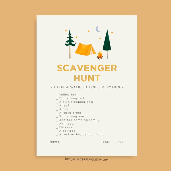 Picnic Scavenger Hunt - Etsy
