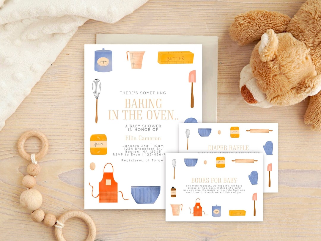 Baked Goods | Modern Baking Baby Shower Invitation Set for Any Gender ...