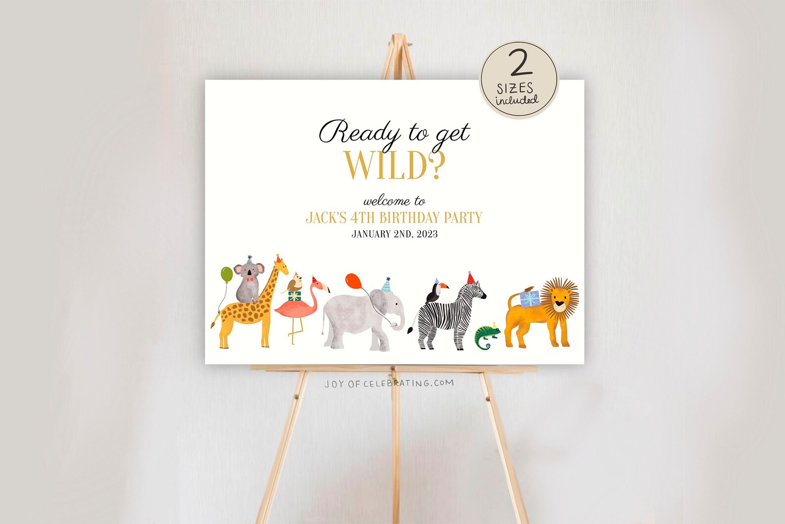 Party at the Zoo Themed Birthday Poster for Cute Zoo Safari - Etsy