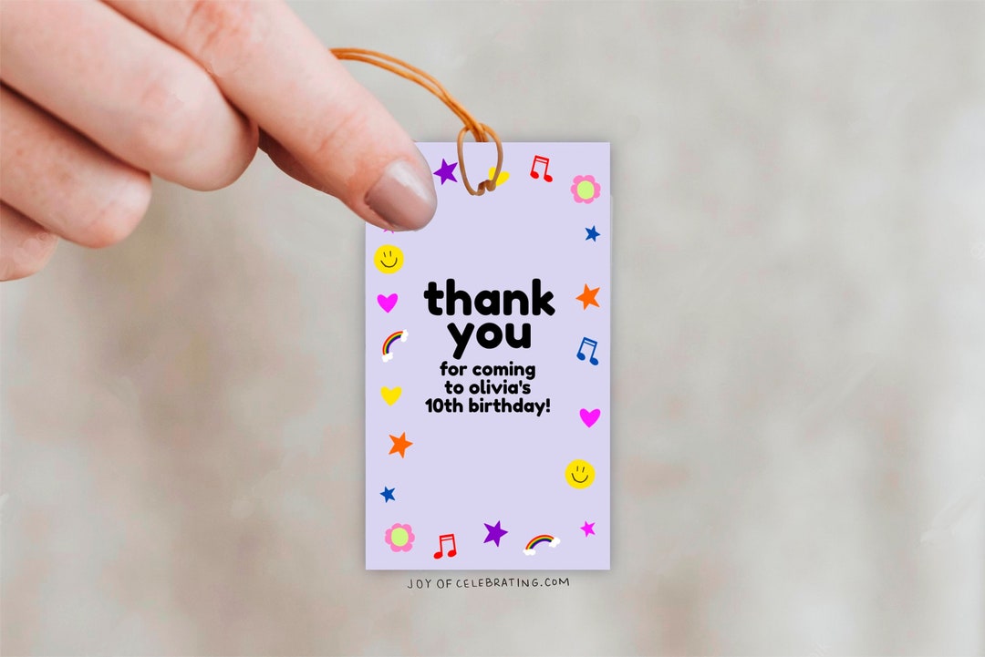 Editable Gift Tags Template for Music Theme - Etsy