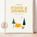 Camp Party Food & Drinks Camping Party Table Sign, 5x7 8x10 Editable ...