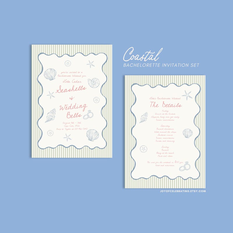 Seashell Invitations - Etsy
