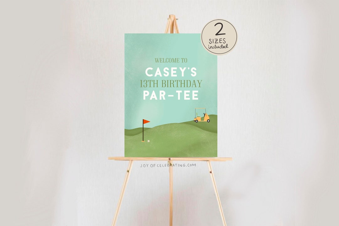 Golf Par-tee Welcome Sign for Minimalist Simple Golfing - Etsy