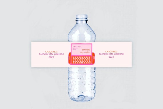 Y2K Sidekick Water Bottle Label Template Funny 2000s 90s - Etsy