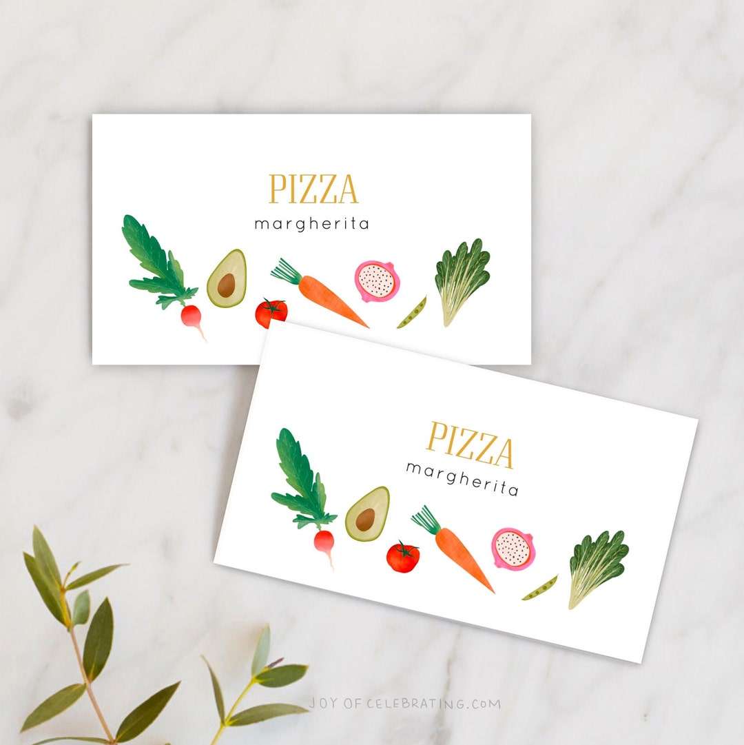Locally Grown | Year of Growth Food Label Cards, Modern Simple Pretty ...