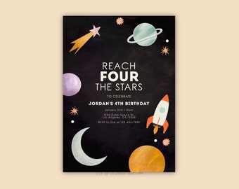 Reach for the Star Invitation - Etsy