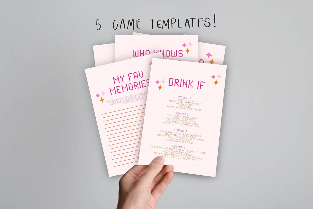 Y2K Sidekick Editable Party Game Pack of 5 Digital Game Templates, 90s ...