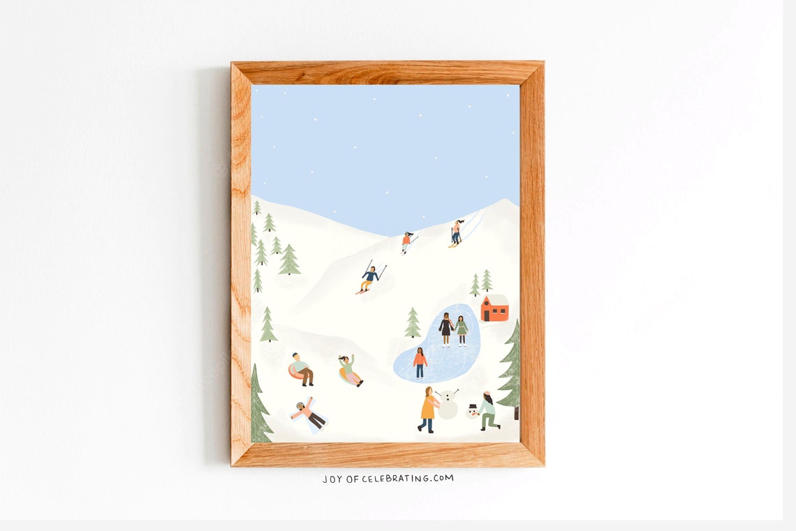 Winter Wonderland Printable Holiday Wall Art Print Dorm - Etsy