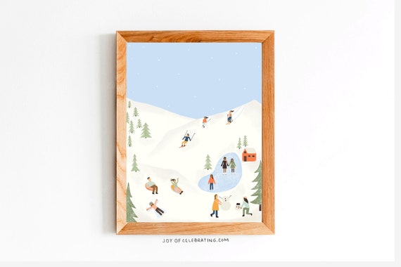 Winter Wonderland Printable Holiday Wall Art Print Dorm - Etsy