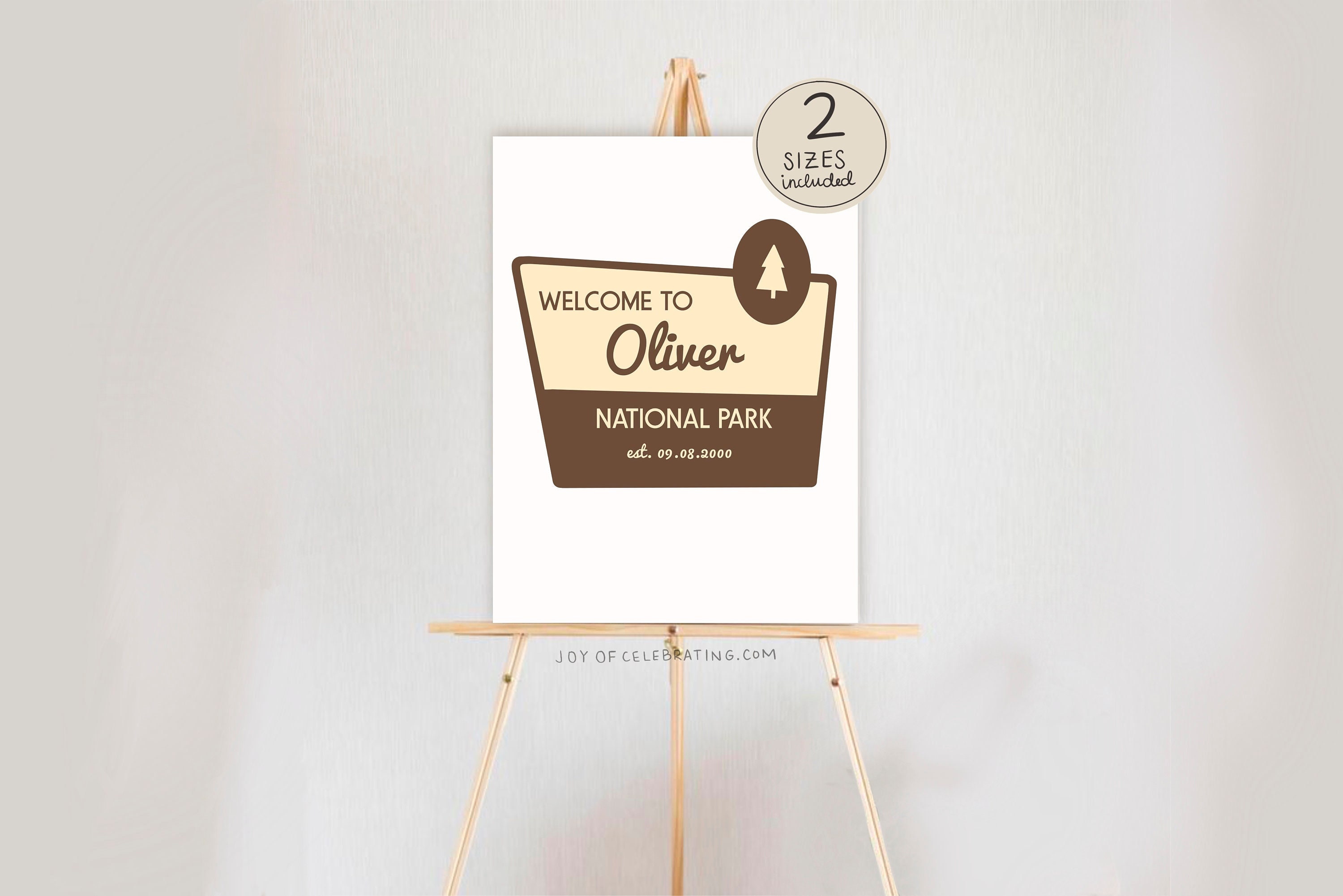 National Park Welcome Sign for Forest Mountain Park Birthday Template ...