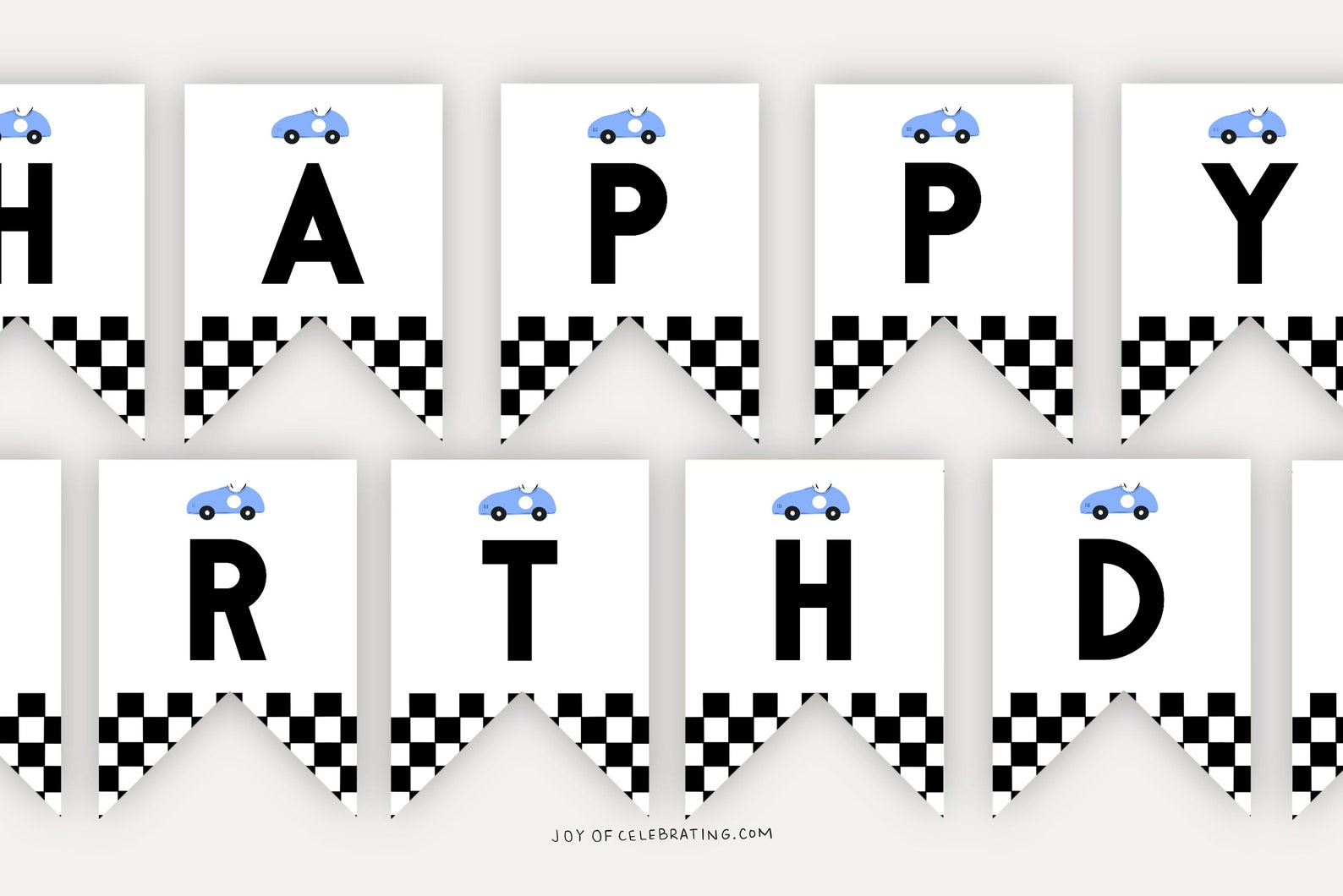Classic Racecar Editable Printable Racing Racecar Party - Etsy