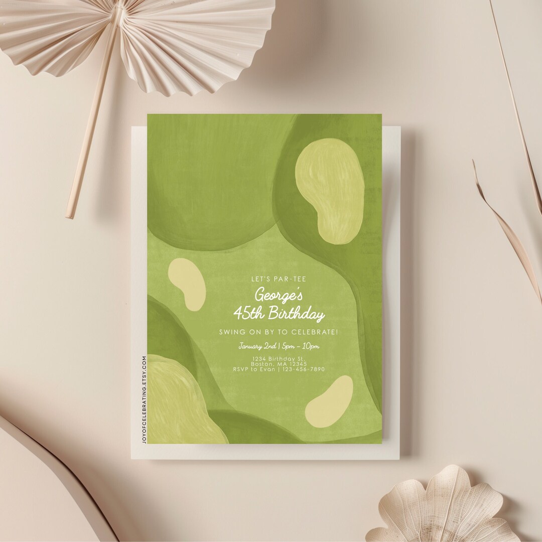 GIA | Minimalist Golf Course Invitation, Sophisticated Golfing Invite ...