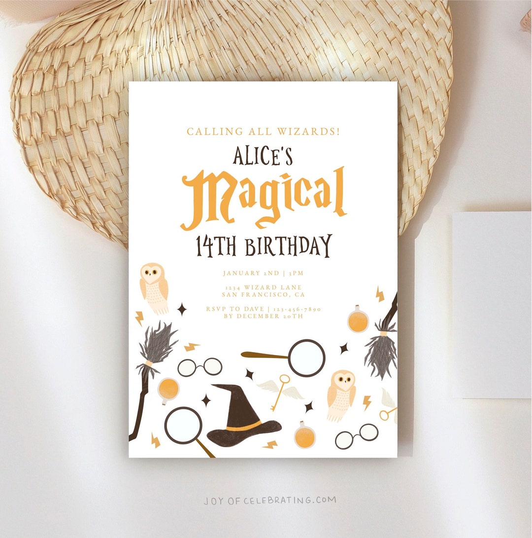 Wizard World | Magical Wizardry World Inspired Invitation for Kids ...