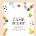 Game Night | Fun Game Night Invitation, Board Game Card Game, Girls ...