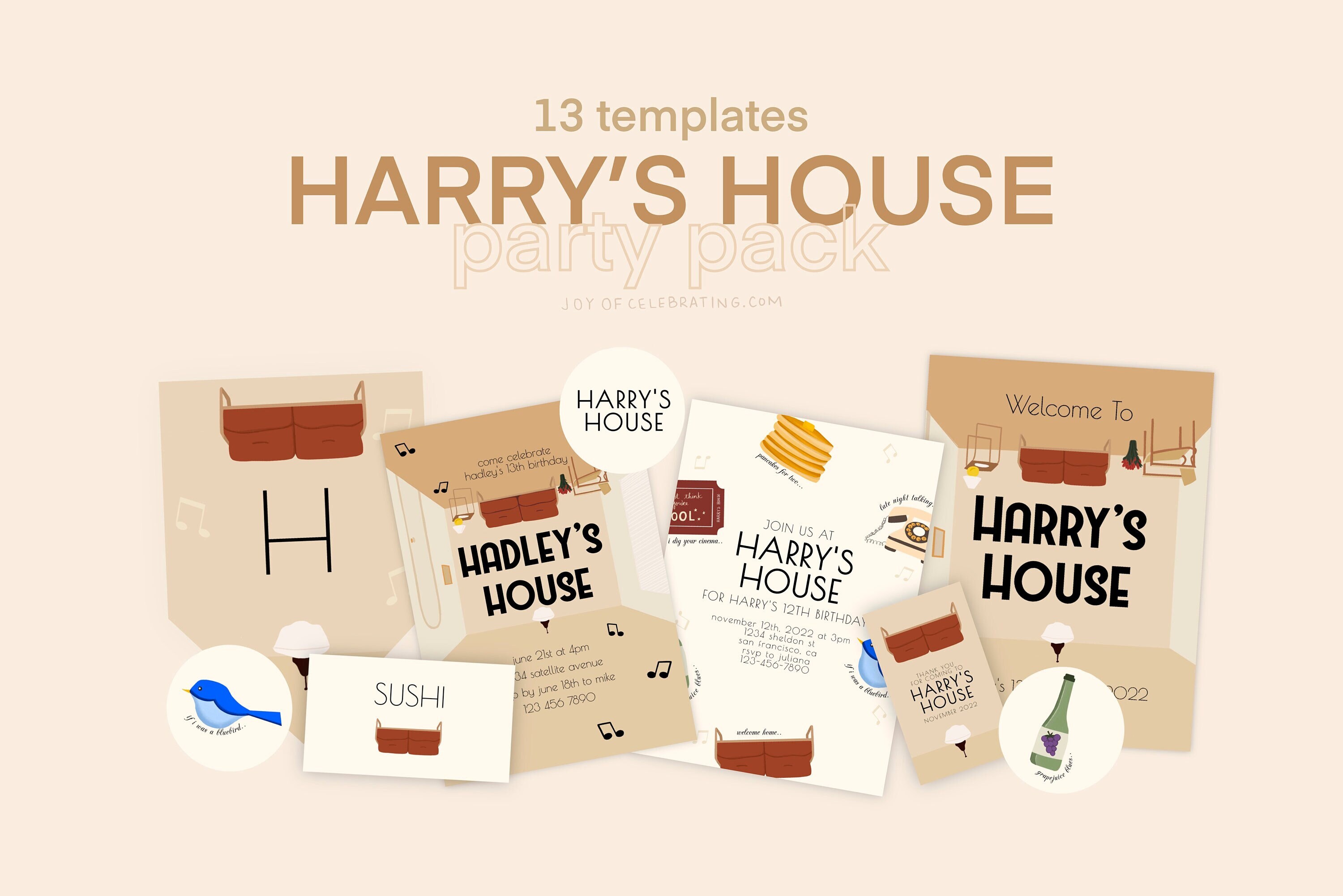 One Direction Birthday Invitation Templates