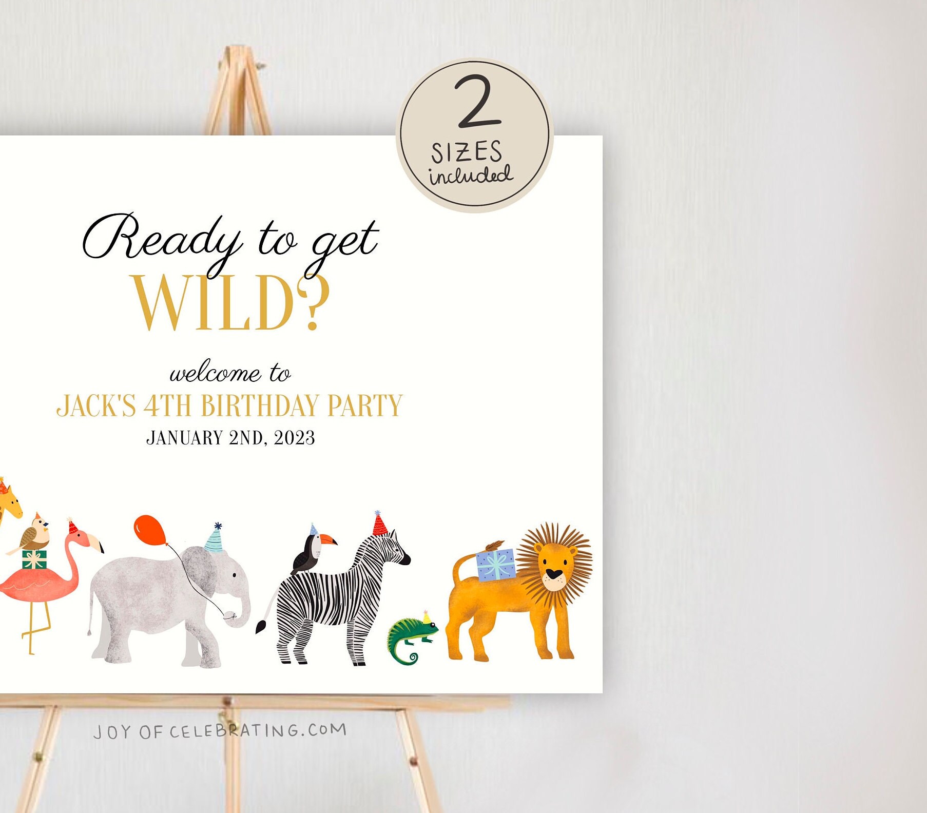 Party at the Zoo Themed Birthday Poster for Cute Zoo Safari - Etsy