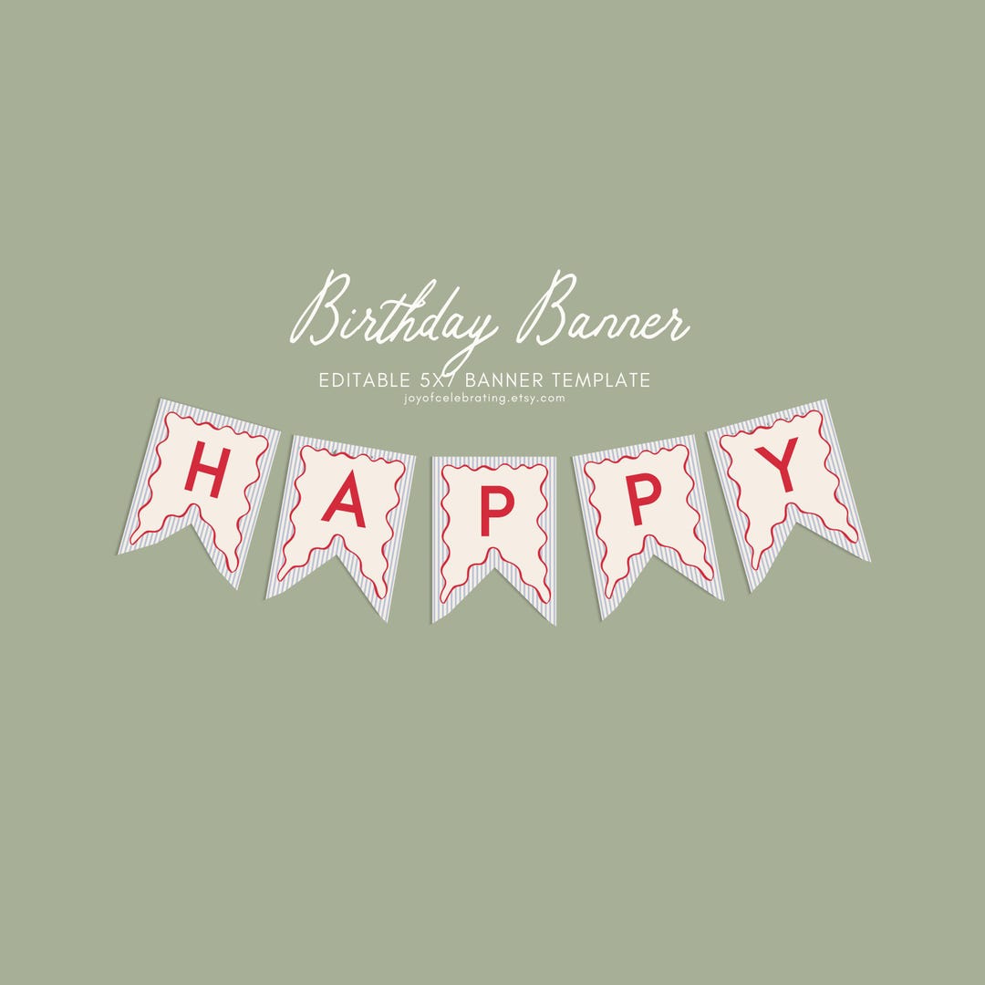 EMILIE | Paris French Themed Birthday Party Banner, Modern Simple ...
