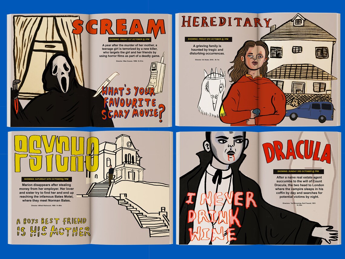 Horror Film Zine - A5 Illustrated Zine. ( FAKE Film Festival Guide ...