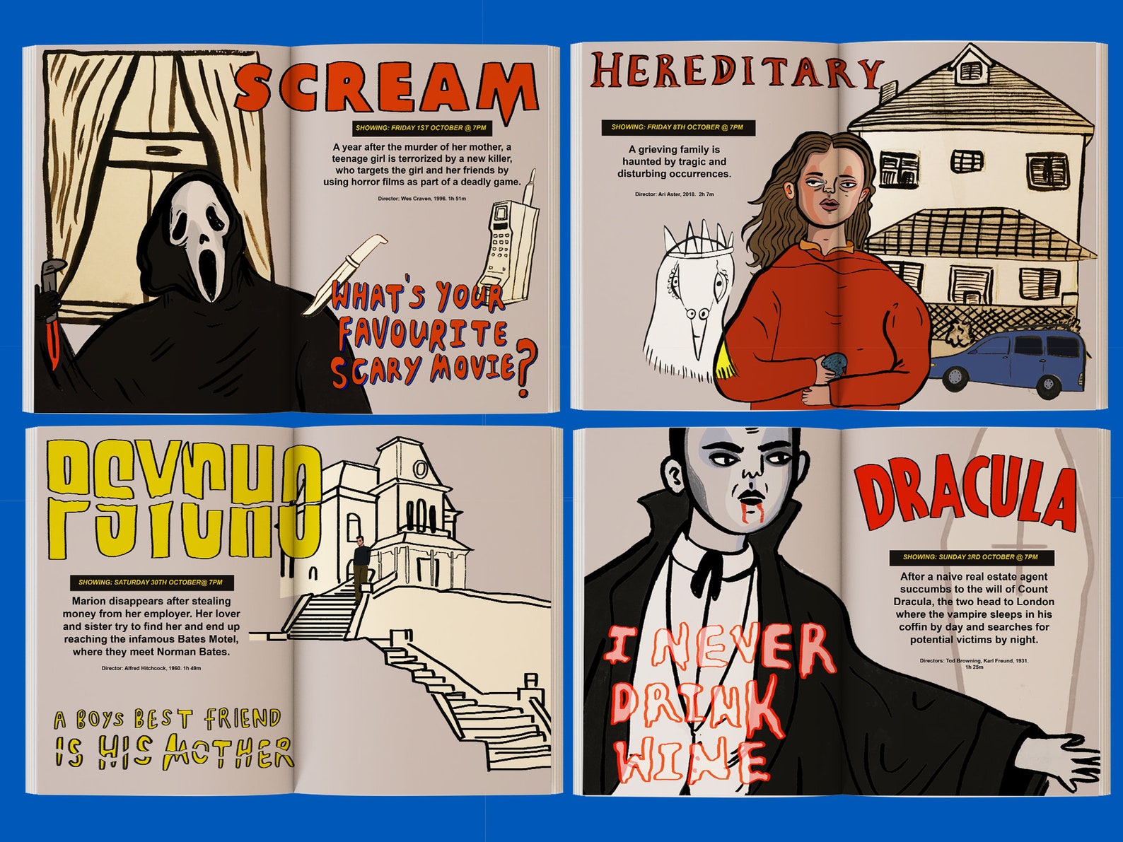 Horror Film Zine - A5 Illustrated Zine. ( FAKE Film Festival Guide ...